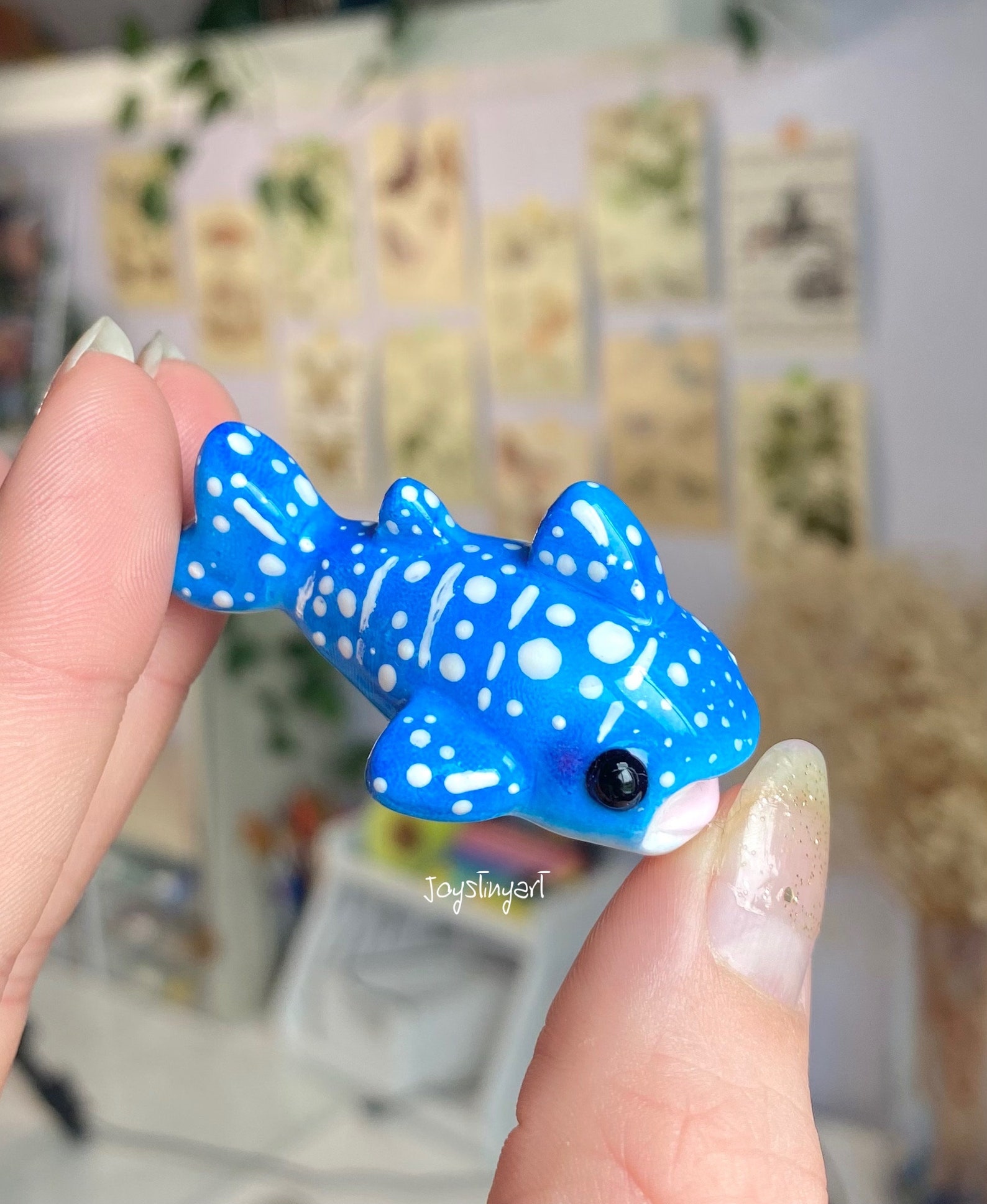 Whale Shark Desk Friend MADE TO ORDER Handmade Polymer Clay Charms ...