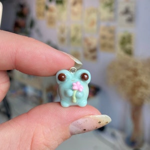 Cute Frog Charms Handmade Polymer Clay Charms - Etsy