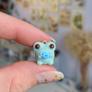 Cute Frog Charms Handmade Polymer Clay Charms - Etsy