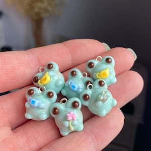 Cute Frog Charms Handmade Polymer Clay Charms - Etsy