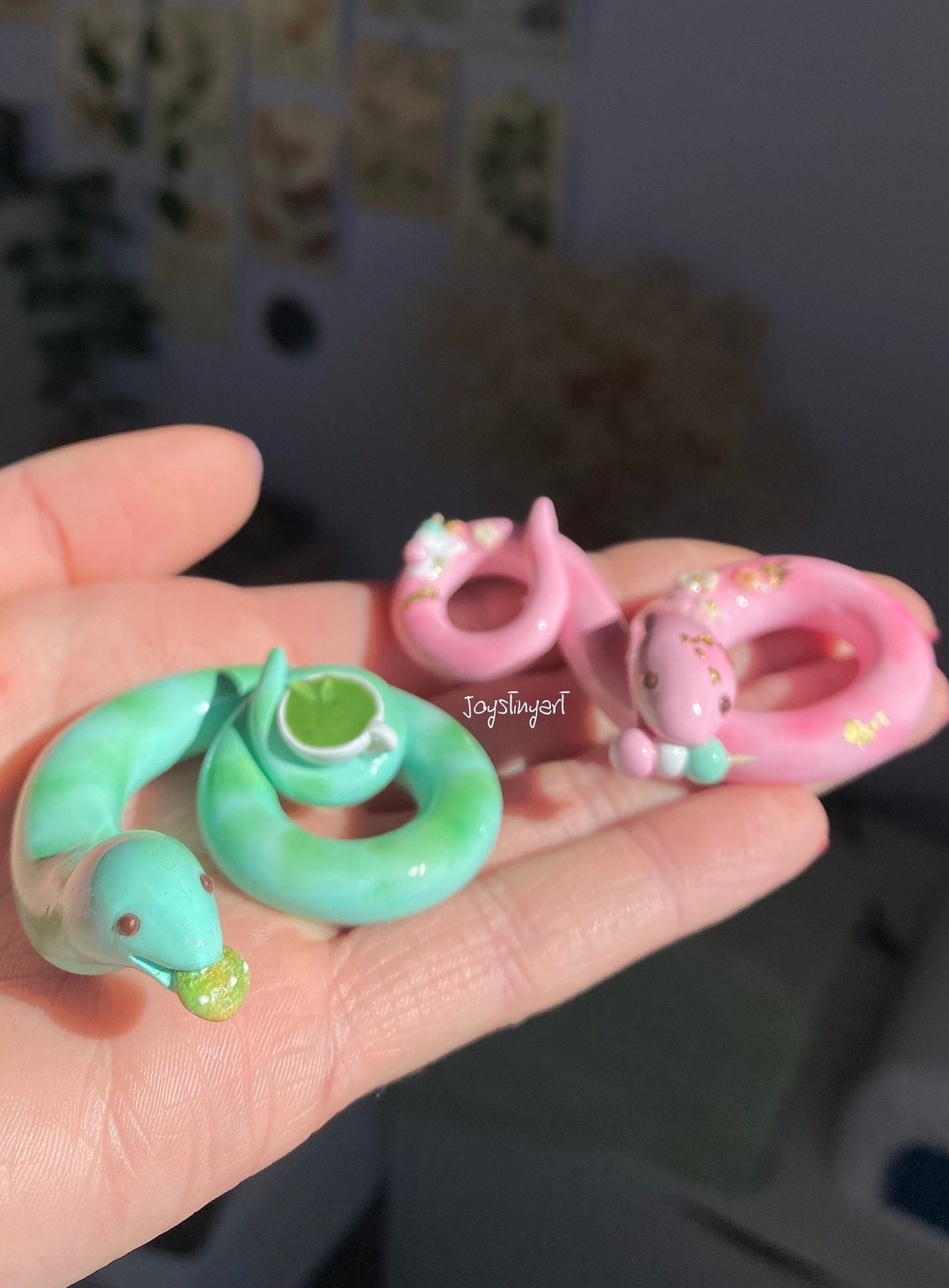 Snake Desk Friends MADE TO ORDER Handmade Polymer Clay Figurines Desk ...