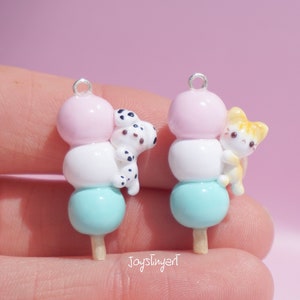 Cute Dango Charm Cat Dog Handmade Polymer Clay Charms - Etsy