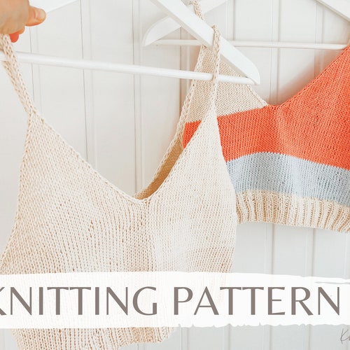 Easy Knit Crop Top Pattern - Etsy