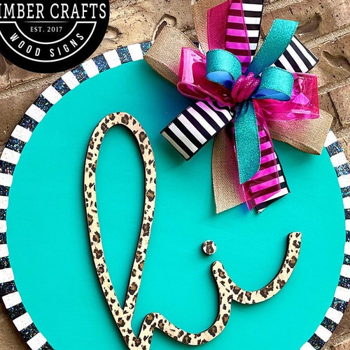 Hi Leopard Print Door Hanger Leopard Print Door Hanger - Etsy