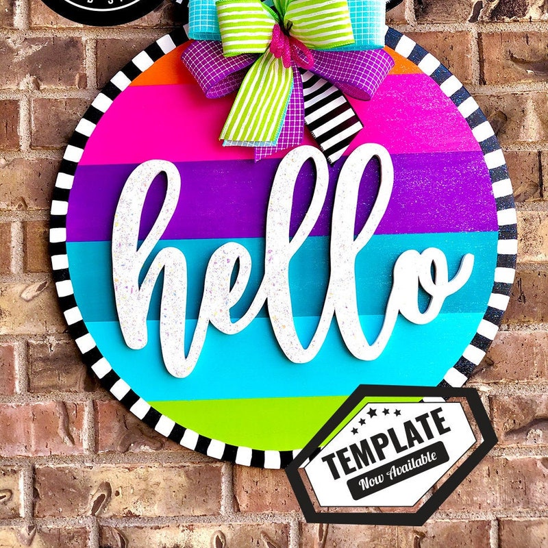 Colorful Door Hanger - Etsy