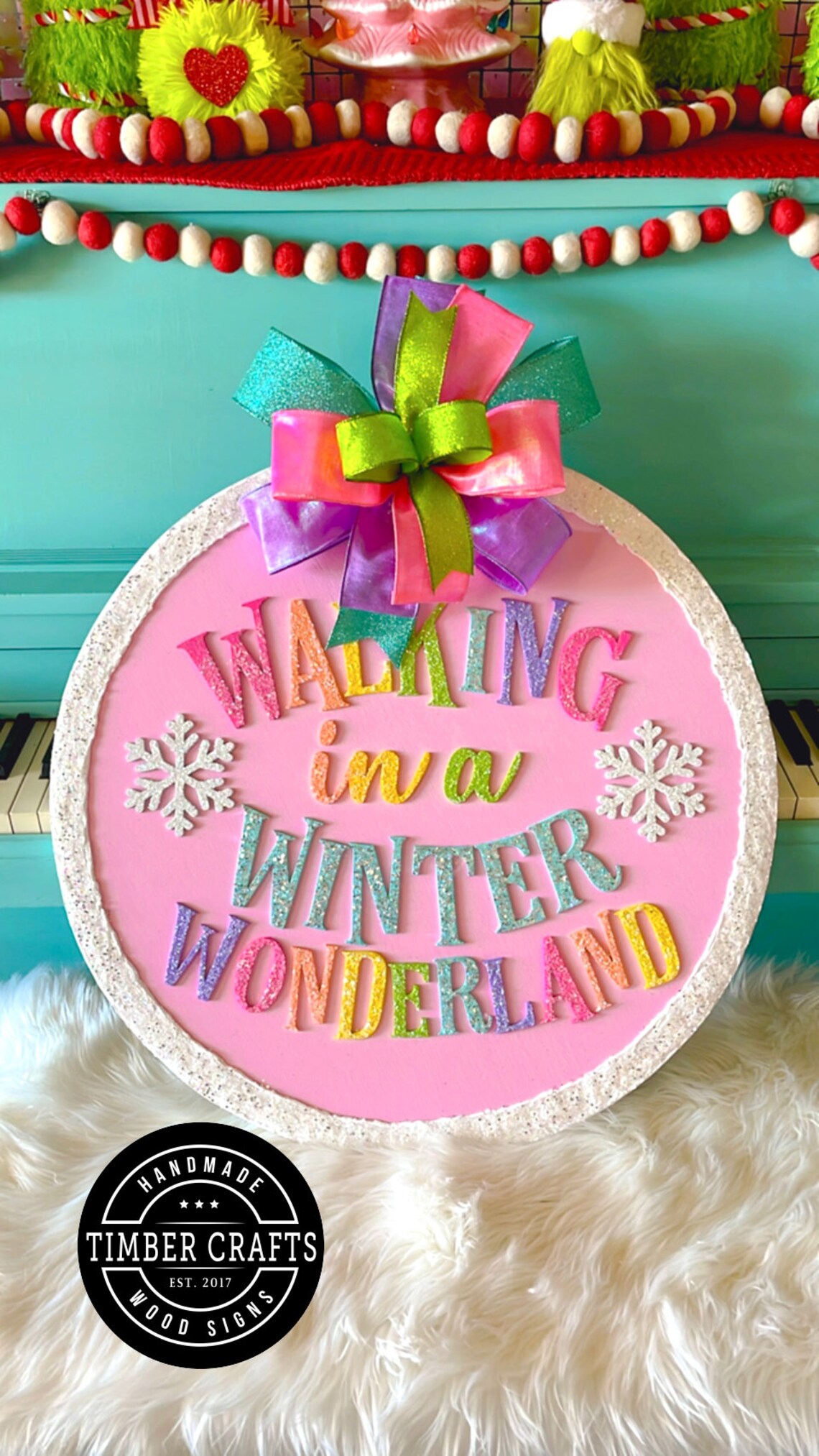 Walking in a Winter Wonderland Door Hanger, Timber Crafts, Winter Door ...
