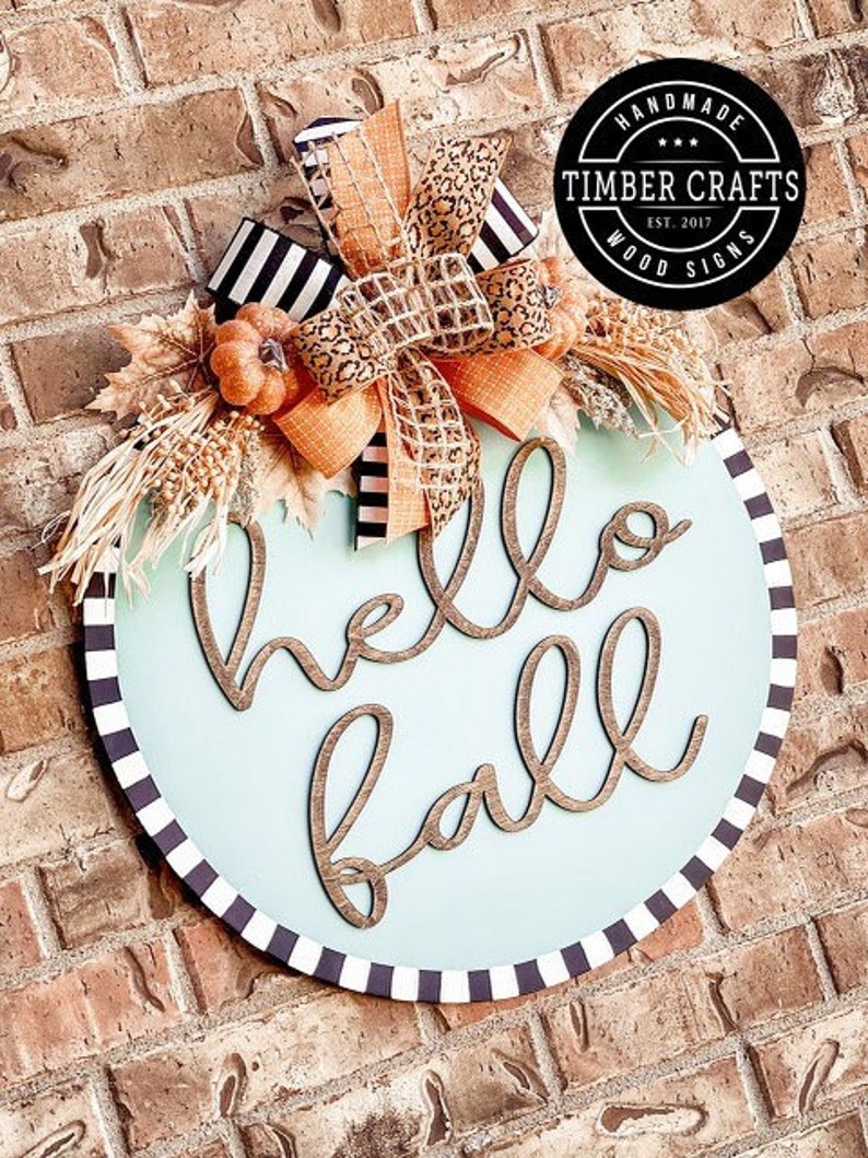 Hello Fall Door Hanger, Fall Door Hanger, Fall Sign, Fall Decor, Fall ...