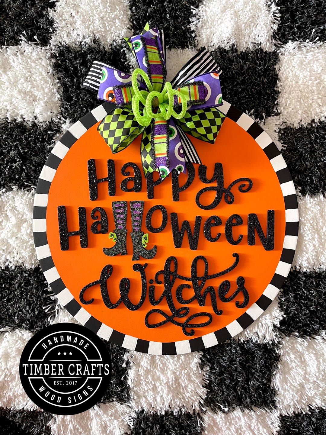 Happy Halloween Witches Door Hanger, Timber Crafts, Timber Crafts Door ...