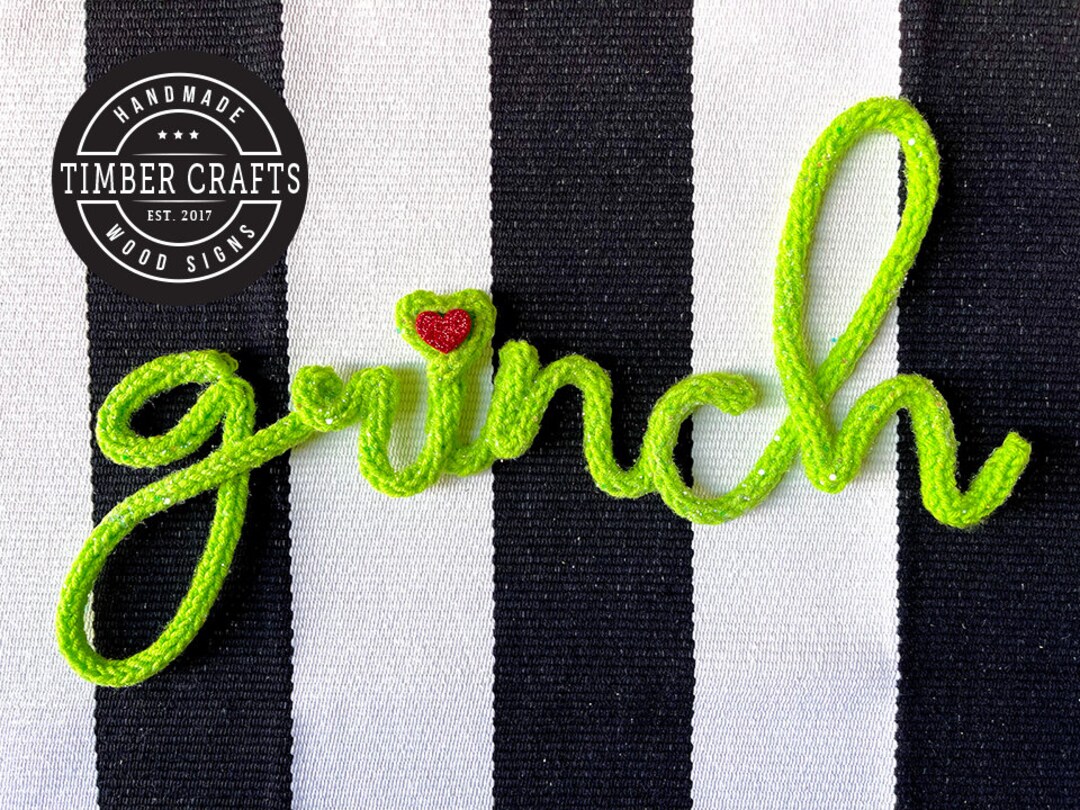 Christmas Yarn Sign, Yarn Sign, Christmas Sign, Christmas Tree Decor ...