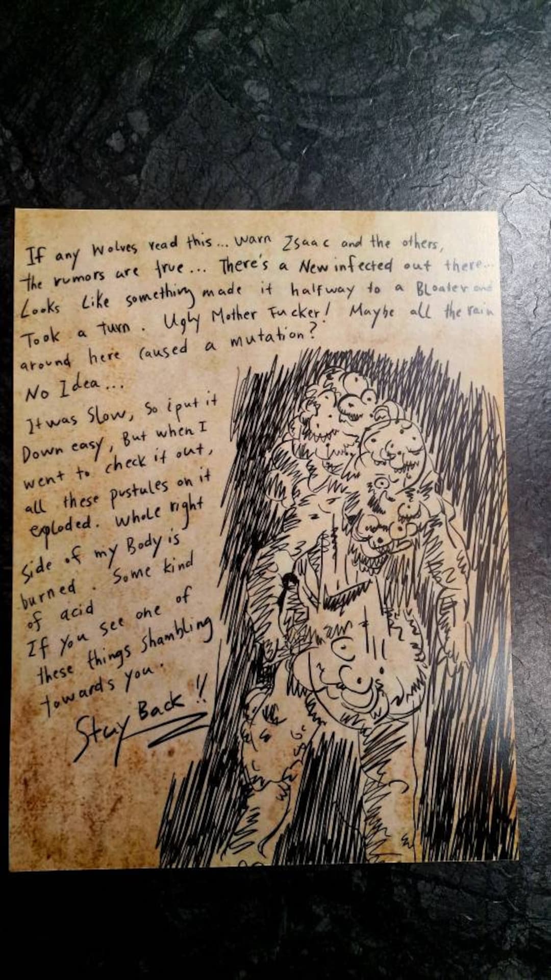 Shambler Letter the Last of Us Part 2 - Etsy