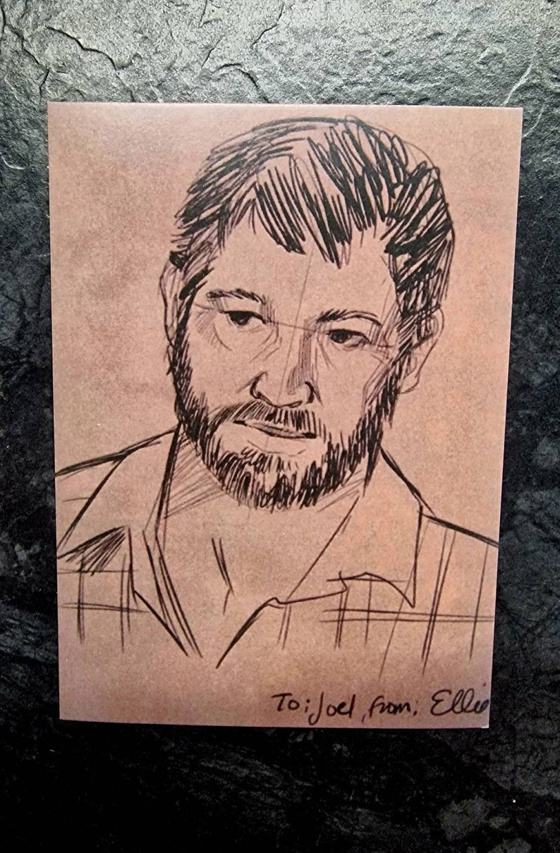 Ellie Drawing to Joel the Last of Us - Etsy