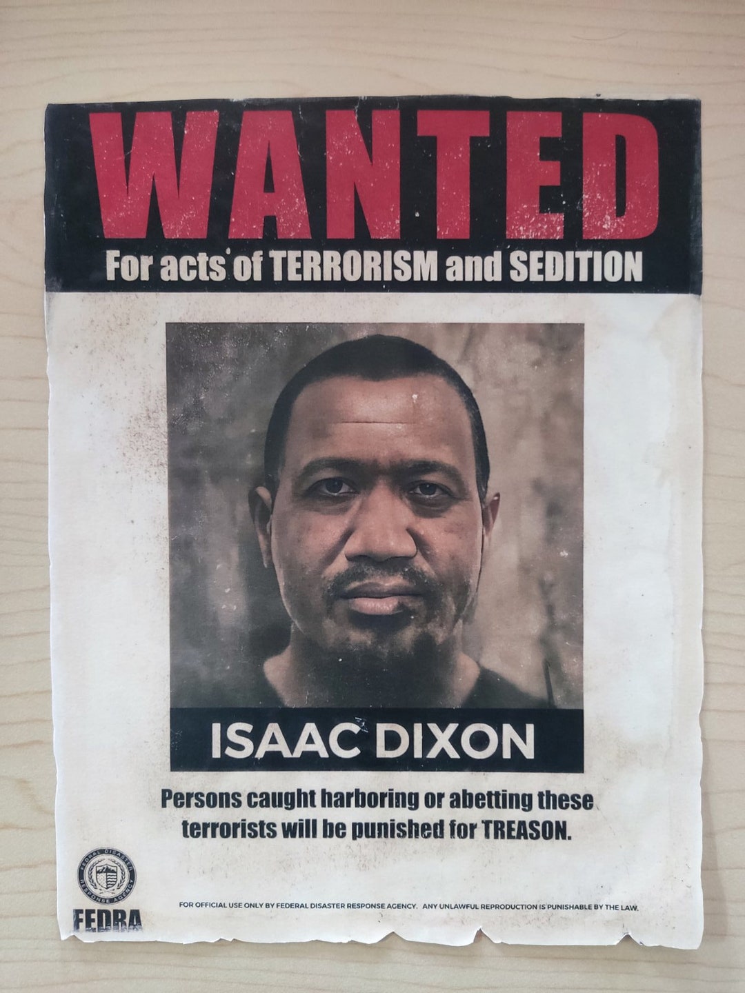 WLF Wanted Issac Dixon by Fedra Poster | the Last of Us Part 2 - Etsy