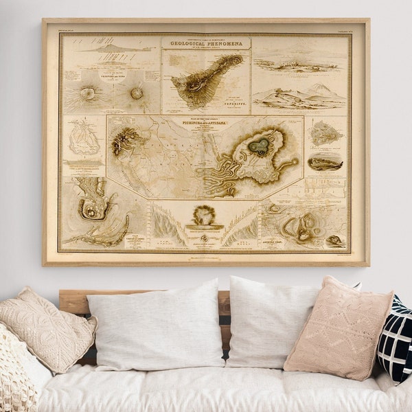 Volcanoes Maps - Etsy