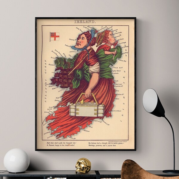 Map of Ireland Poster - Etsy