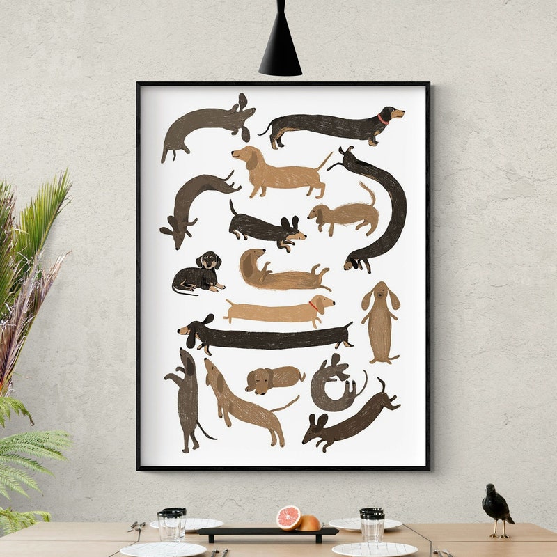 Dachshund Wall Art - Etsy
