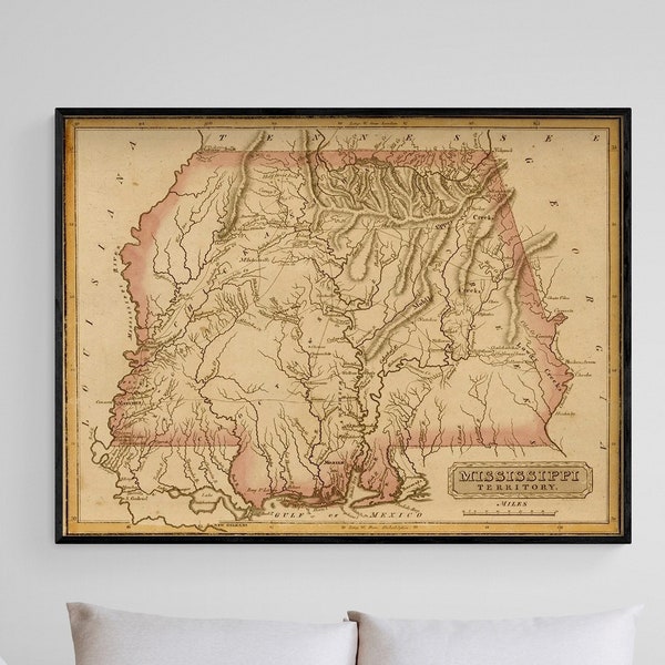 Mississippi Road Map - Etsy