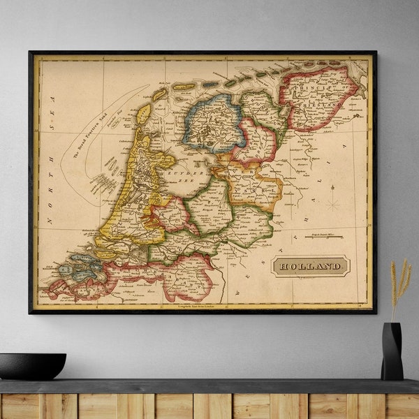 Netherlands Map - Etsy