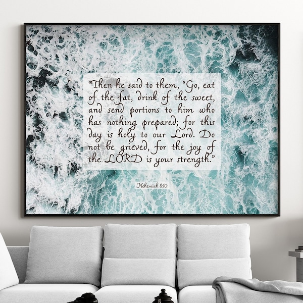 Beach Bible Verse Wall Art - Etsy