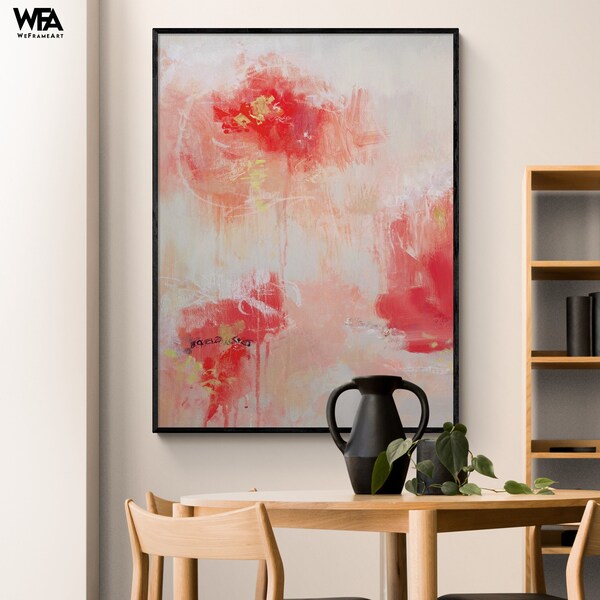 Red Modern Art - Etsy