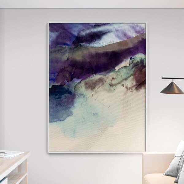 Plum Abstract Art - Etsy