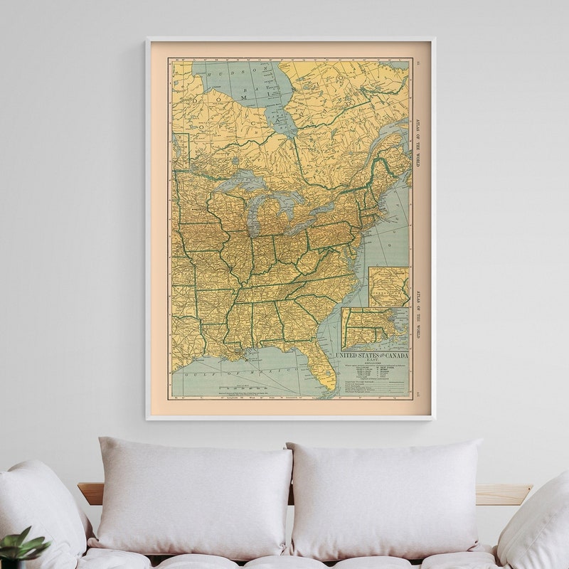Map of Eastern Canada - Etsy