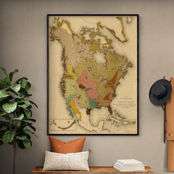 Native American Map - Etsy