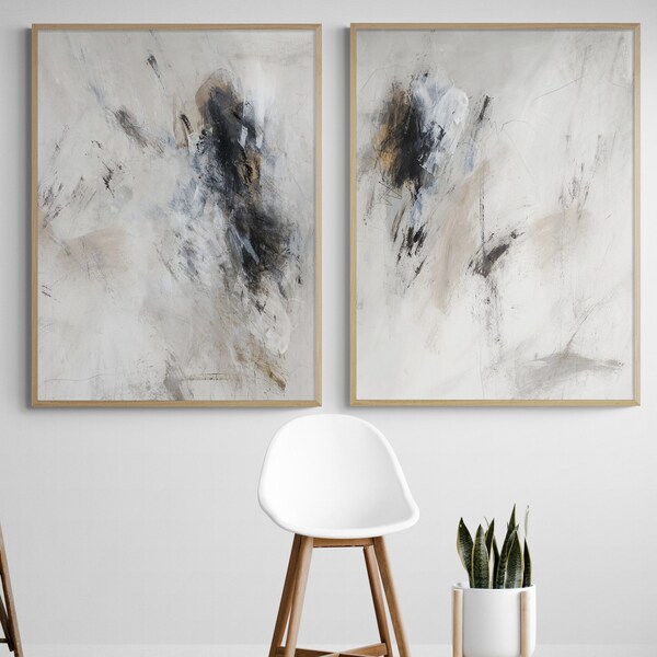 Gray Abstract Art - Etsy