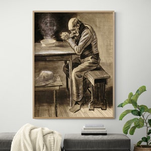 The Prayer by Vincent Van Gogh, Praying Man Print, God Wall Art ...