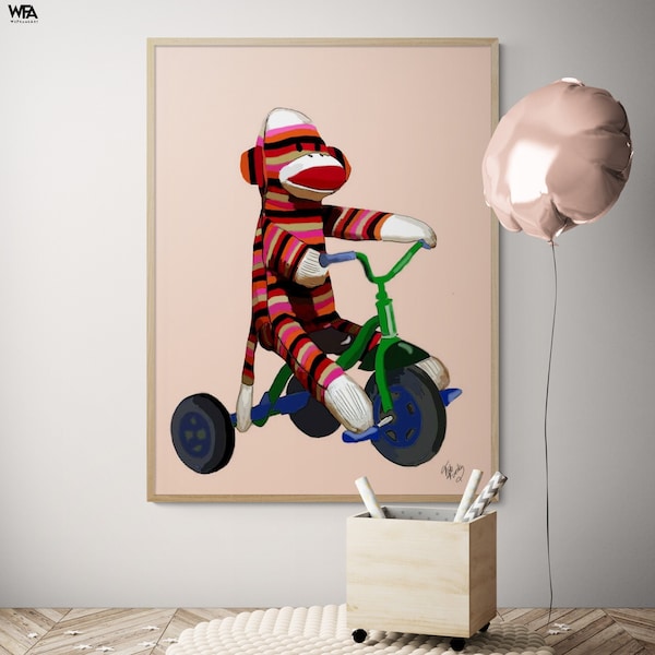 Sock Monkey Art - Etsy