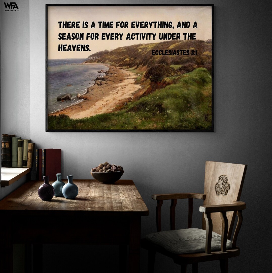 Coastal by Carl Fredrik Aagard, Framed Ecclesiastes 3:1 Print, Seaside ...