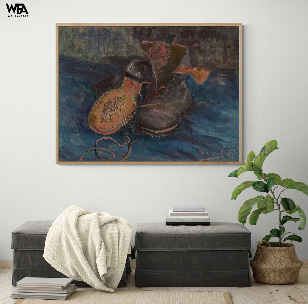 Van Gogh Boots Painting Print, Vintage Framed Wall Art - Etsy