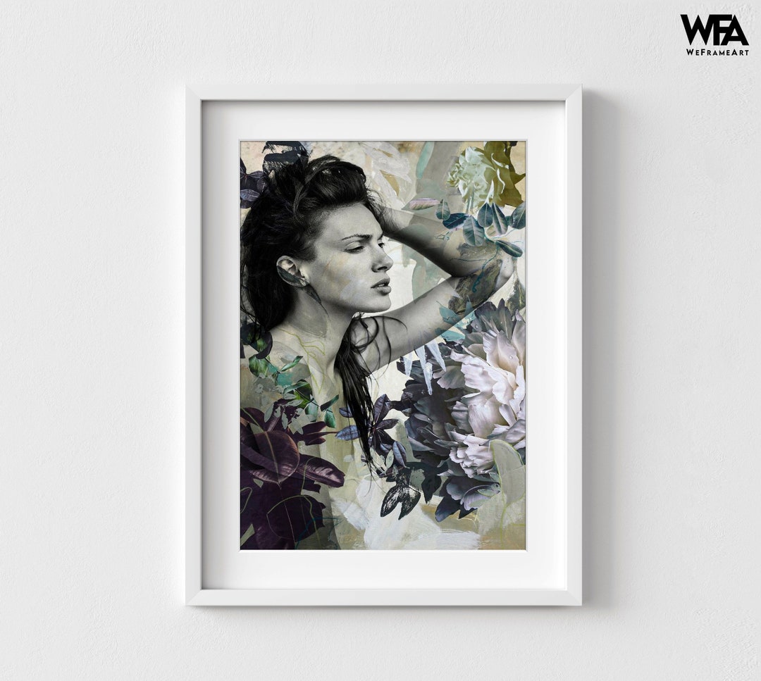 Feminine Flowers Photography Wall Art Print, Framed Female Photo Wall ...