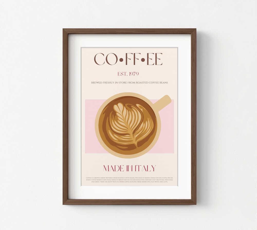 Italian Coffee Art Print: Latte Illustration - Etsy
