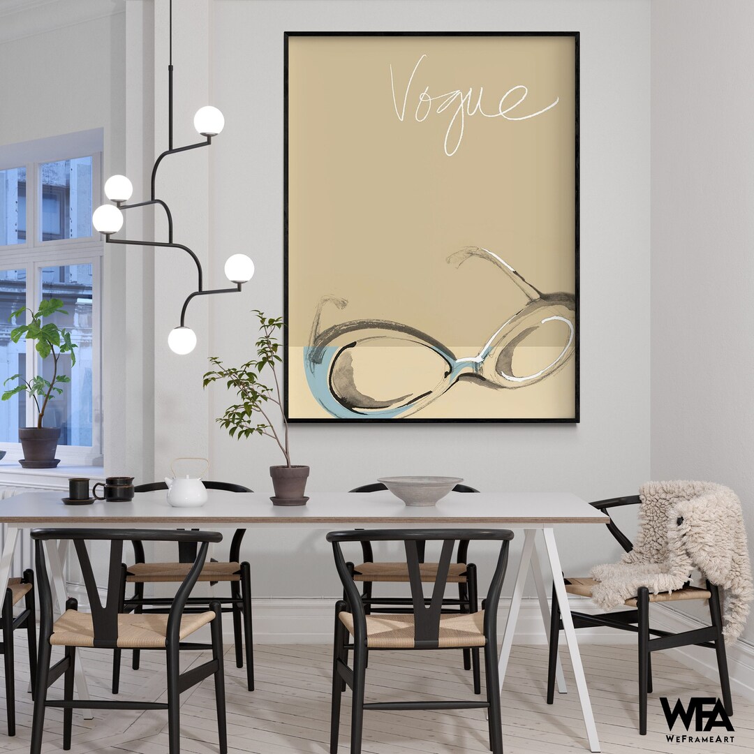 Vintage Eyeglass Frames Poster Print, Modern Optometry Artwork Idea ...