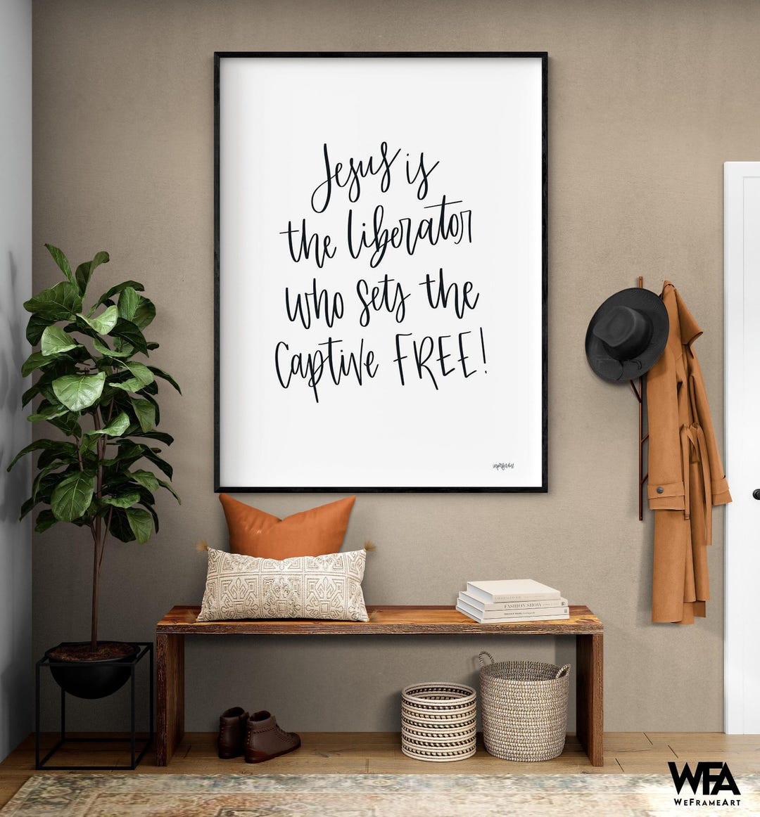 Jesus is the Liberator Print, Christian Wall Decor, Luke 4:14-22 ...