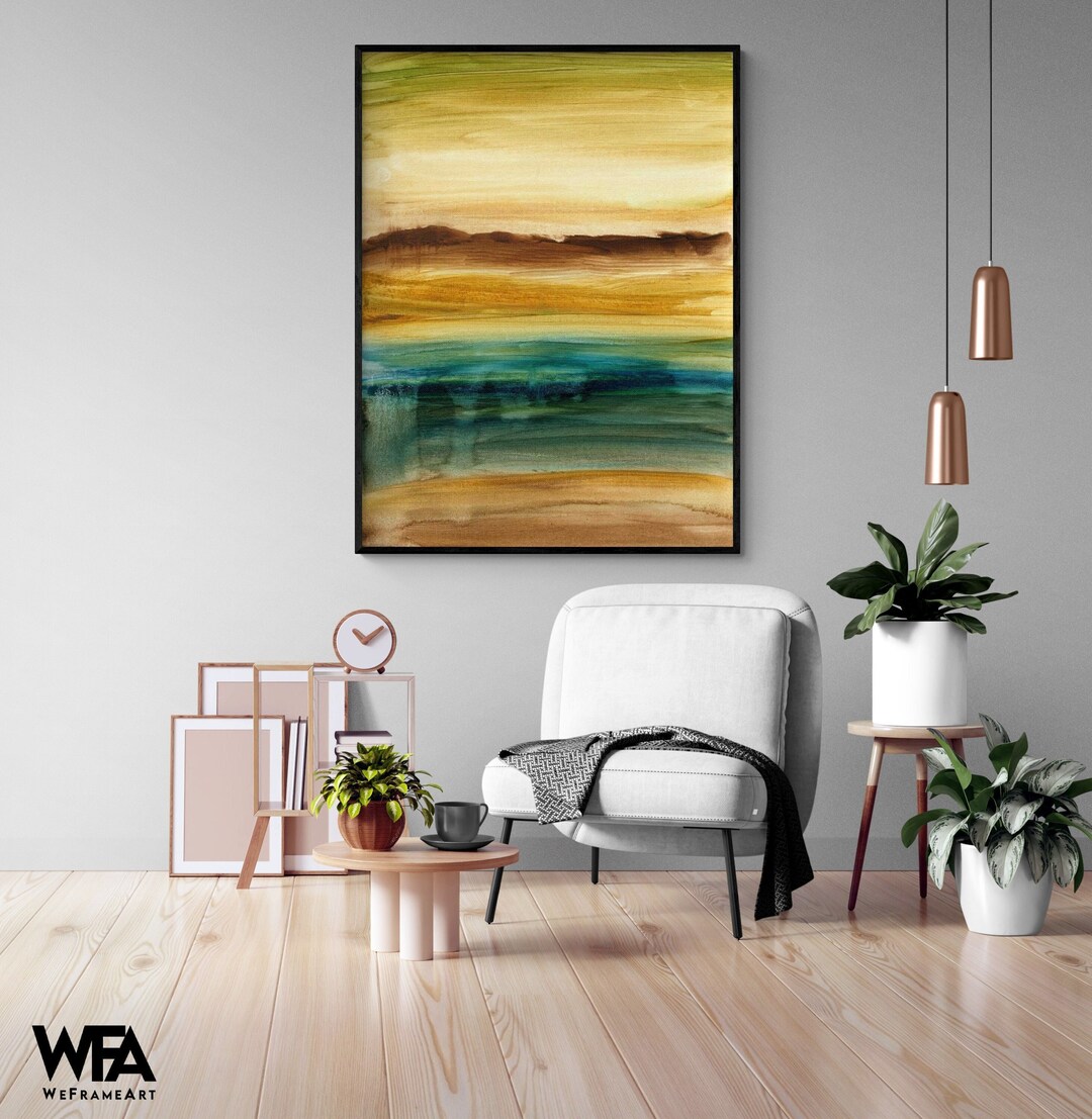 Watercolor Landscape Relaxing Hospital Waiting Room Decor, Therapist ...