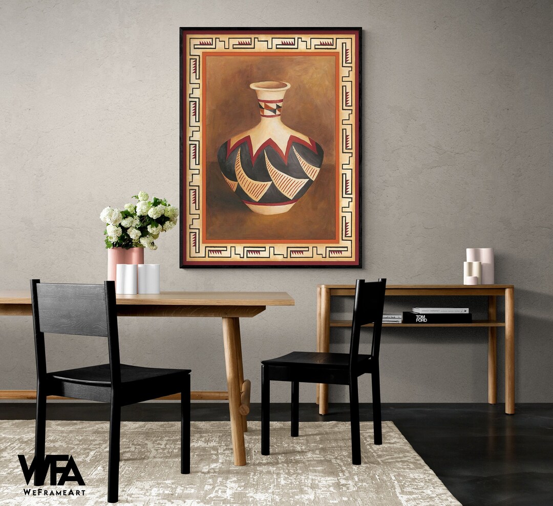 Southwest Pottery II, Ceramic Vase Poster Print, Rustic Earth Tone ...