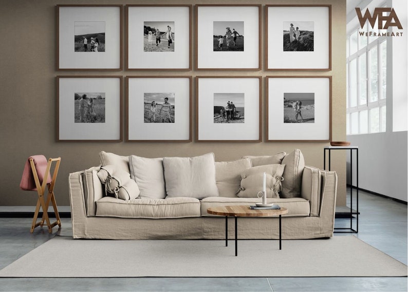 Walnut Frame Set Gallery Wall Art Classic Brown Neutral Wall - Etsy