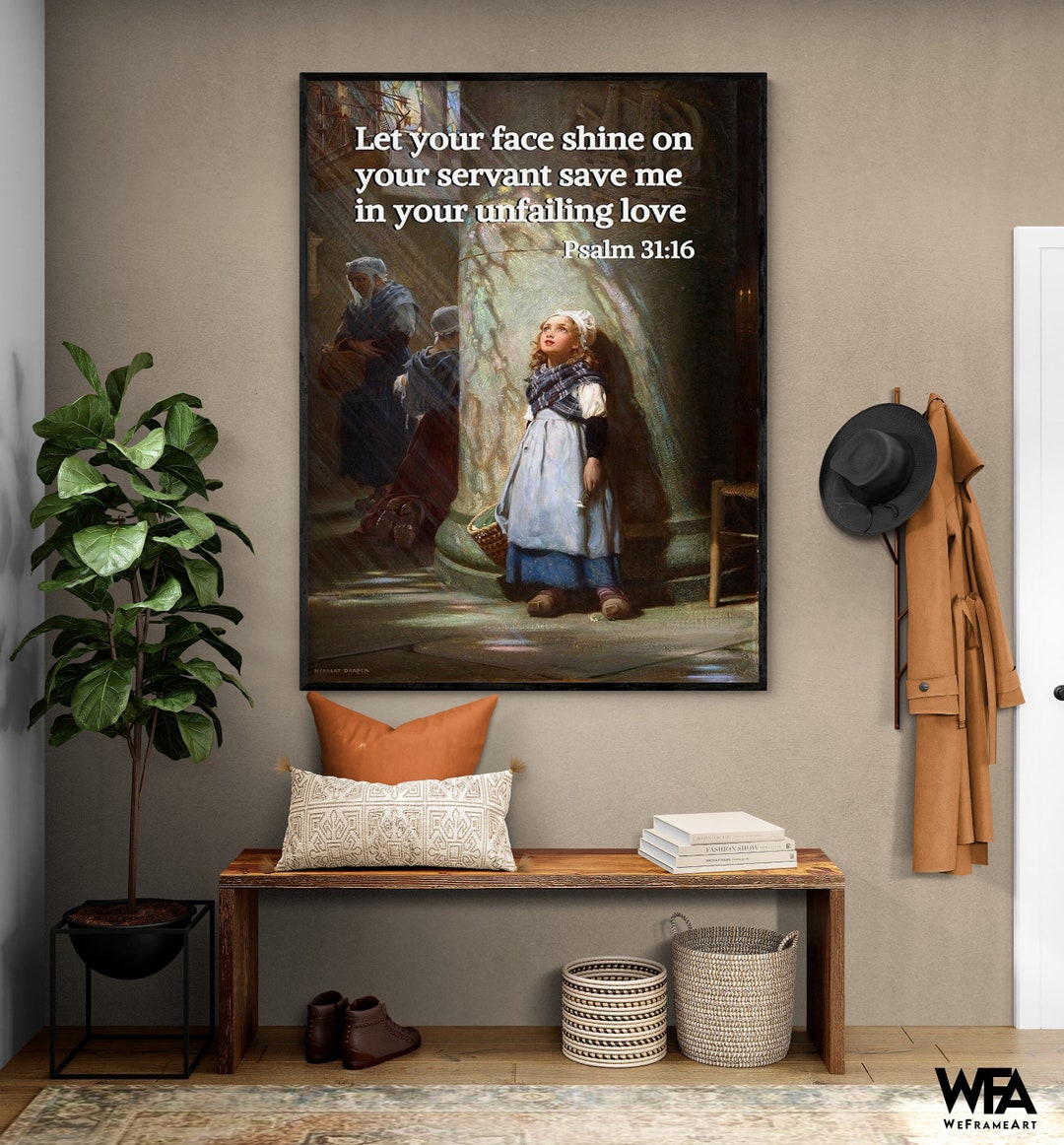 The Golden Rays by Herbert James Draper, Framed Psalm 31:16 Poster ...