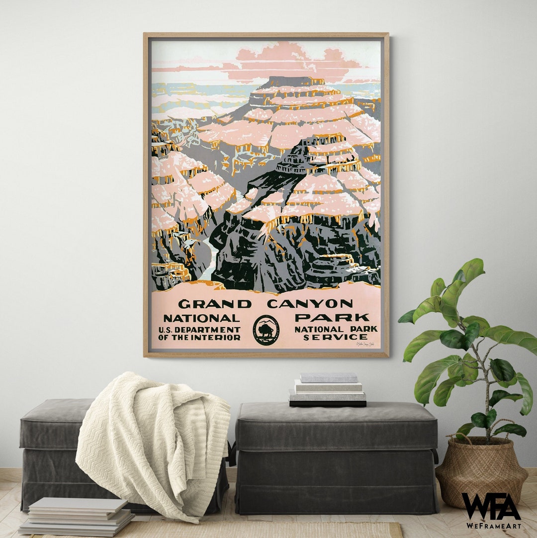 Grand Canyon USA Retro Road Trip Family RV Decor Idea, American Family ...