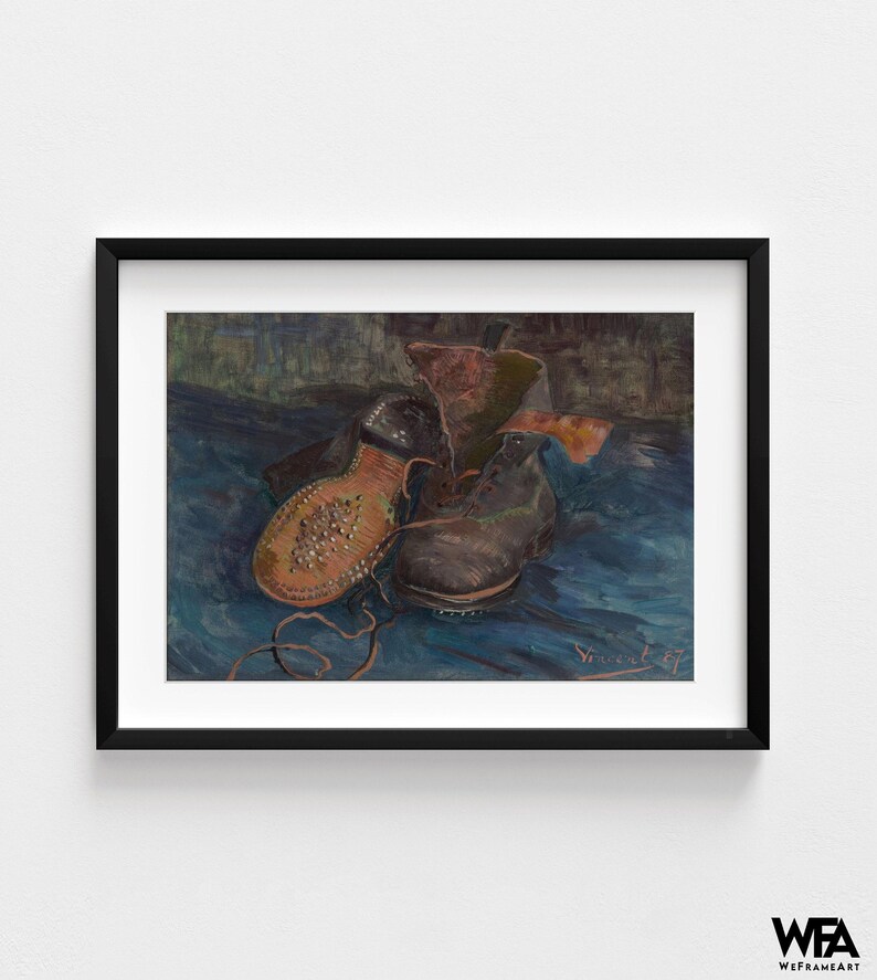 Van Gogh Boots Painting Print, Vintage Framed Wall Art - Etsy