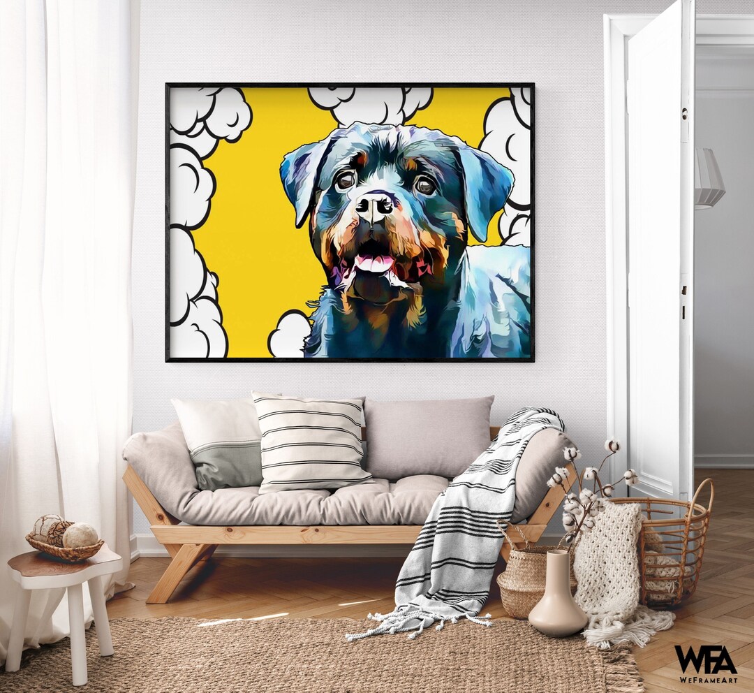 Pop Dog III by Kim Curinga, Funny Rottweiler Poster Owner Gift Idea ...