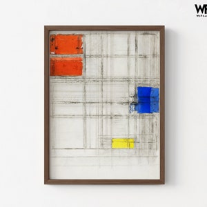 Study for a Composition by Piet Mondrian Painting, Framed Piet Mondrian ...