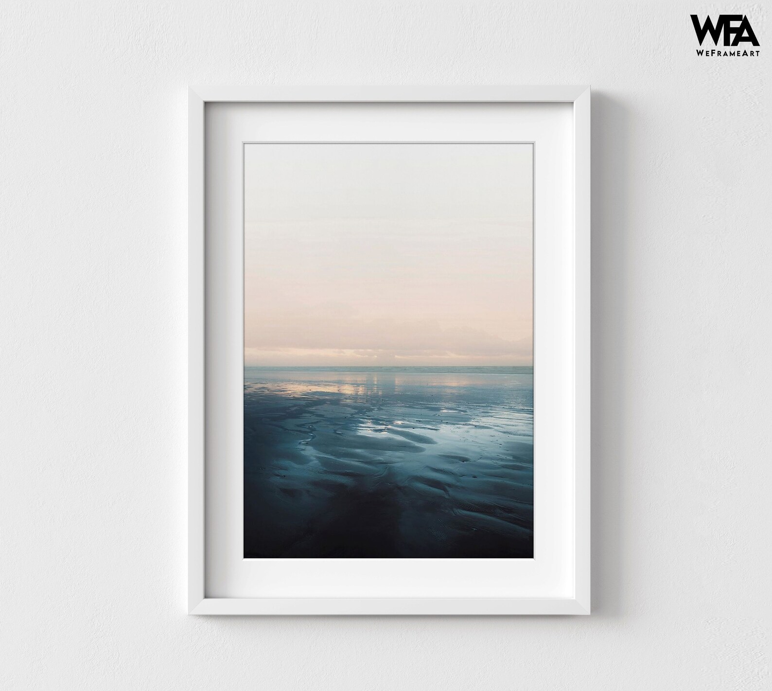 Peaceful Ocean Photo Coastal Framed Picture Dark Blue Ocean | Etsy