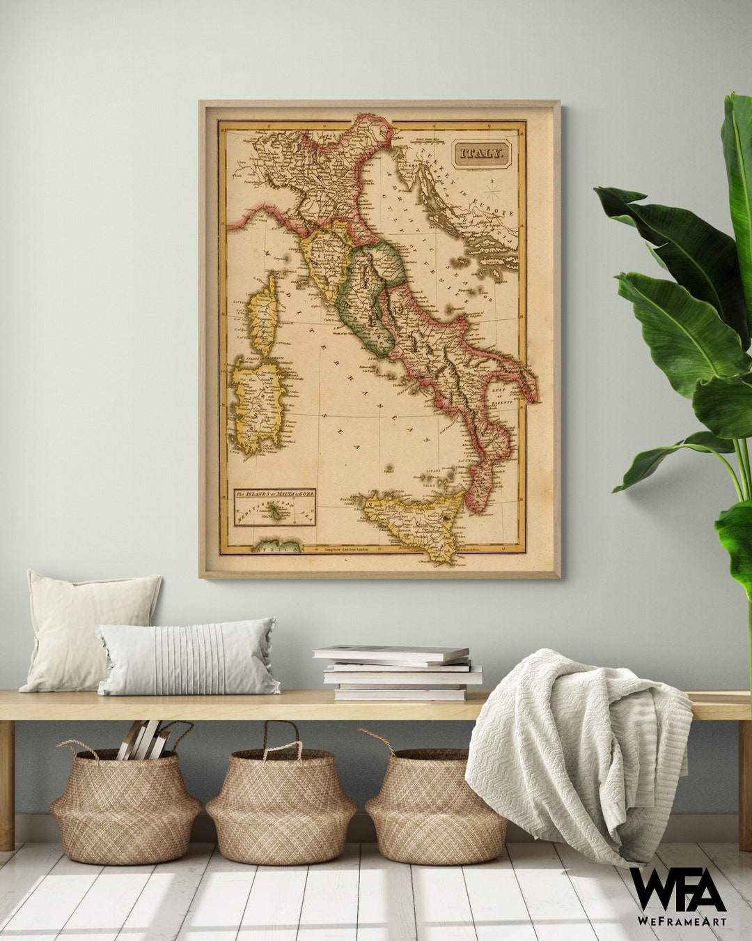 Italy 1817 by Vintage Maps, Italian Map Print, Antique Map of Italy ...