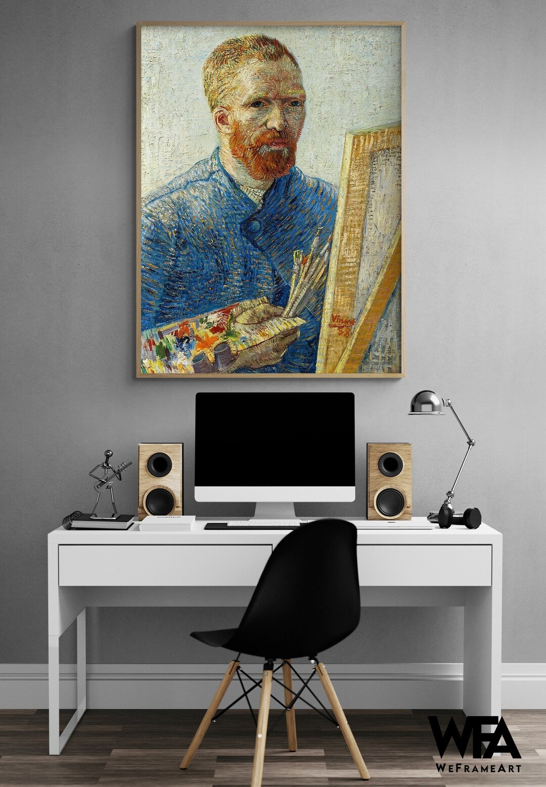 Self Portrait in Front of Easel by Vincent Van Gogh, Painting Wall Art ...