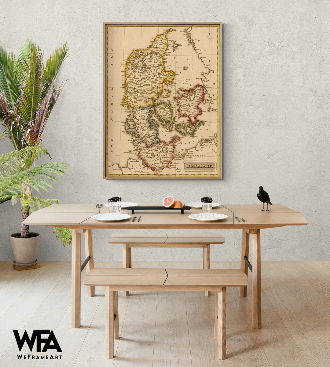 Denmark 1817 by Vintage Maps, European Map Print, Vintage Denmark ...