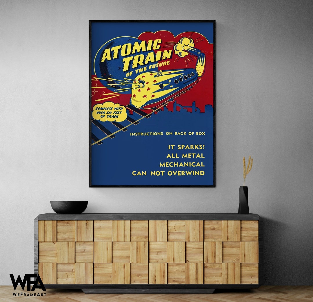 Atomic Train of the Future by Retrotrans, Retro Toy Store Artwork Wall ...
