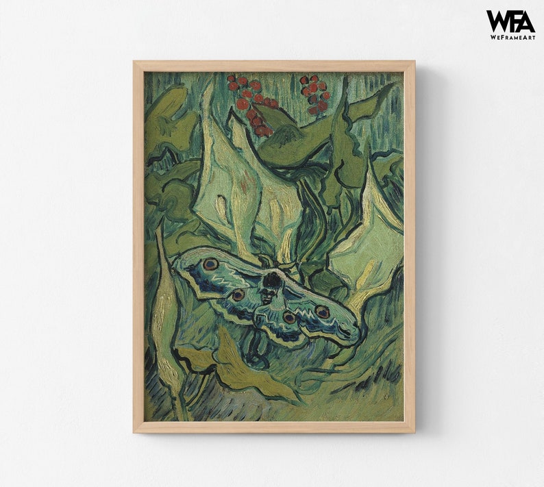 Van Gogh Giant Peacock Moth Paintingframed Great Peacock Moth - Etsy