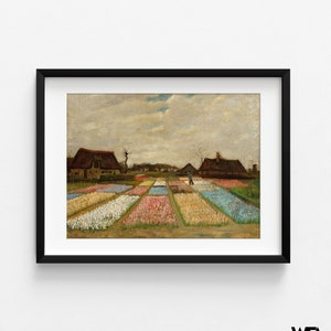 Bulb Fields by Vincent Van Gogh, Floral Oil Painting Print, Field Art ...